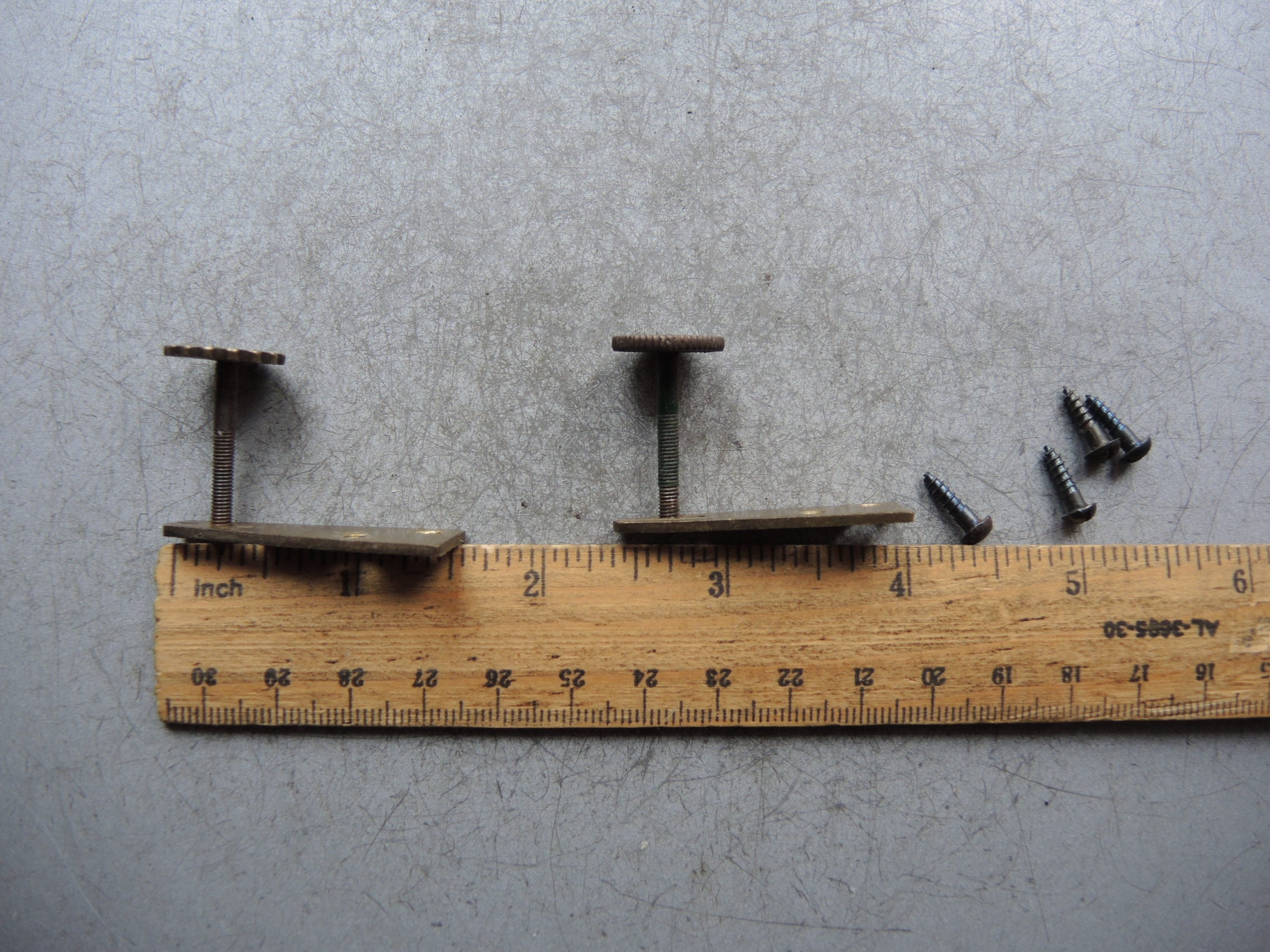 Nice Set of Antique Brass Head Clock Case Regulator Screws Gustav ...