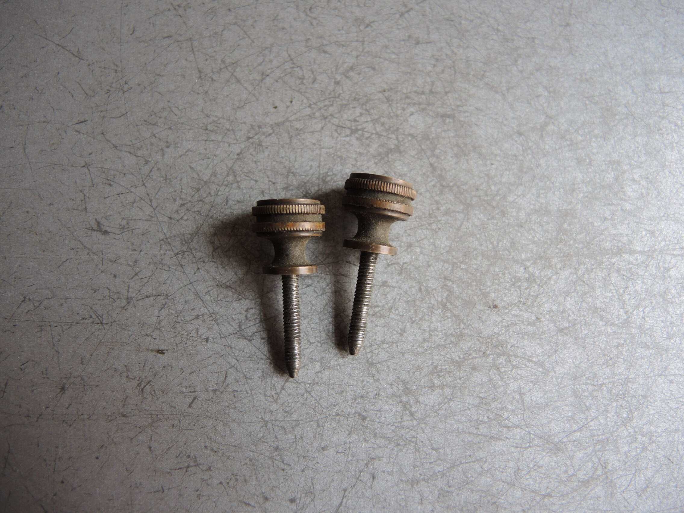 Set of Antique Brass Head Clock Movement Mount Fixation Screws With ...