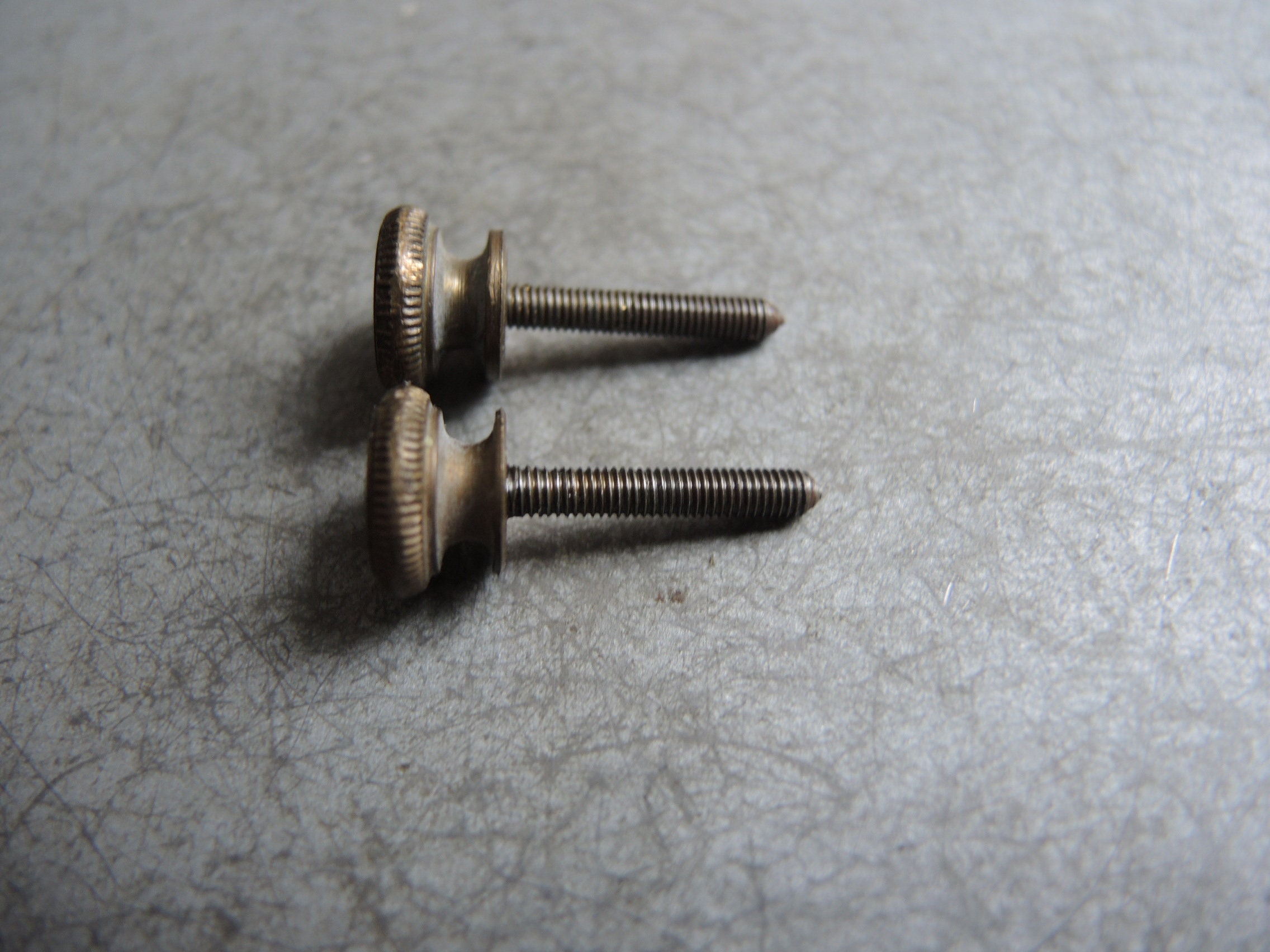 Set of Antique Brass Head Clock Movement Mount Fixation Screws / German ...