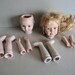 2x Vintage BISQUE Porcelain Doll Parts / Complete Set Head - Etsy