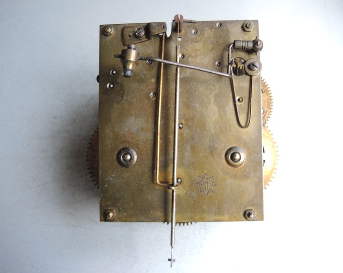 Genuine Antique Solid Brass and Metal Clock Movement Early JUNGHANS ...