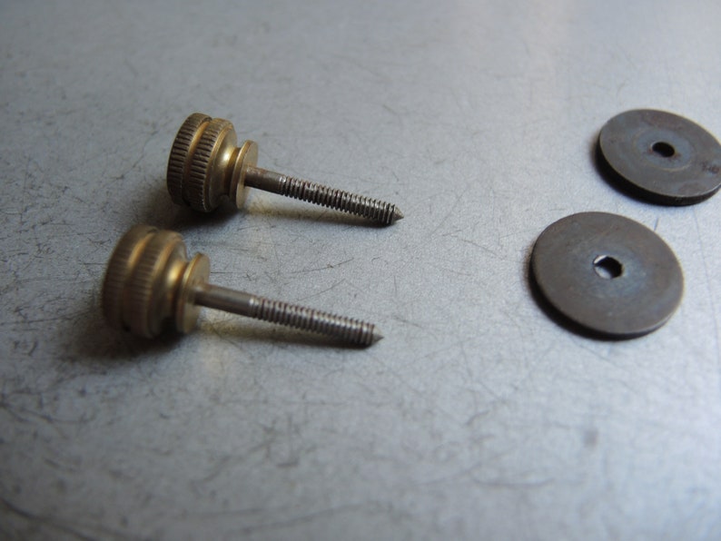Set of Antique Brass Head Clock Movement Mount Fixation Screws / German ...
