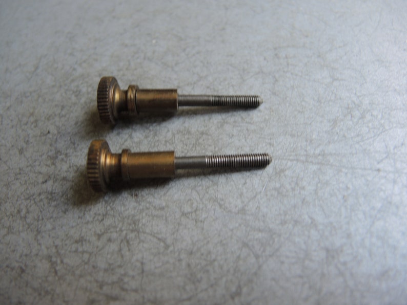 Set of Antique Brass Head Clock Movement Mount Fixation Screws / German ...