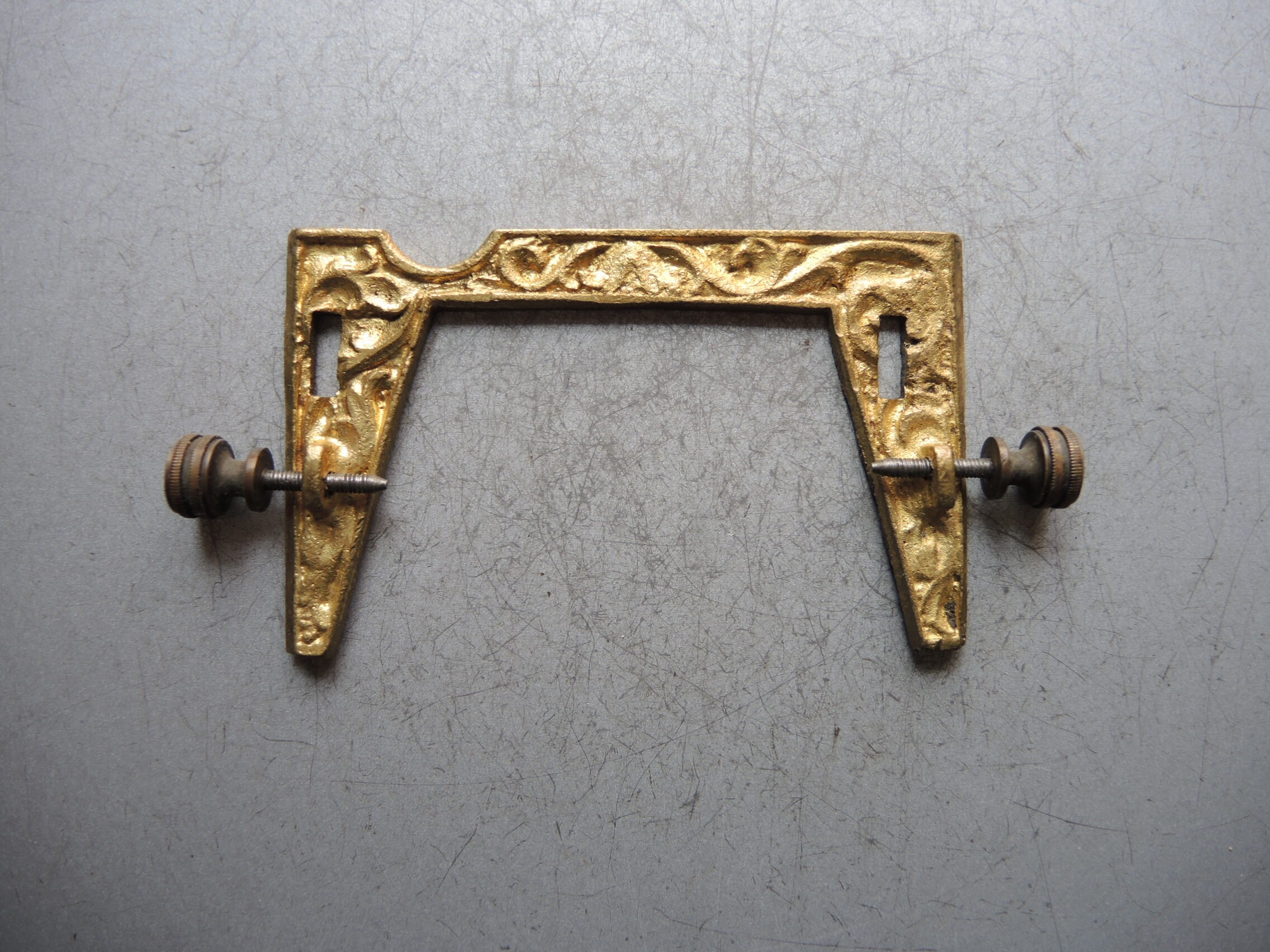 Set of Antique Brass Head Clock Movement Mount Fixation Screws With ...