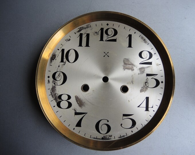 Genuine Antique Solid Brass and Metal Clock Dial HAC / German Wall ...