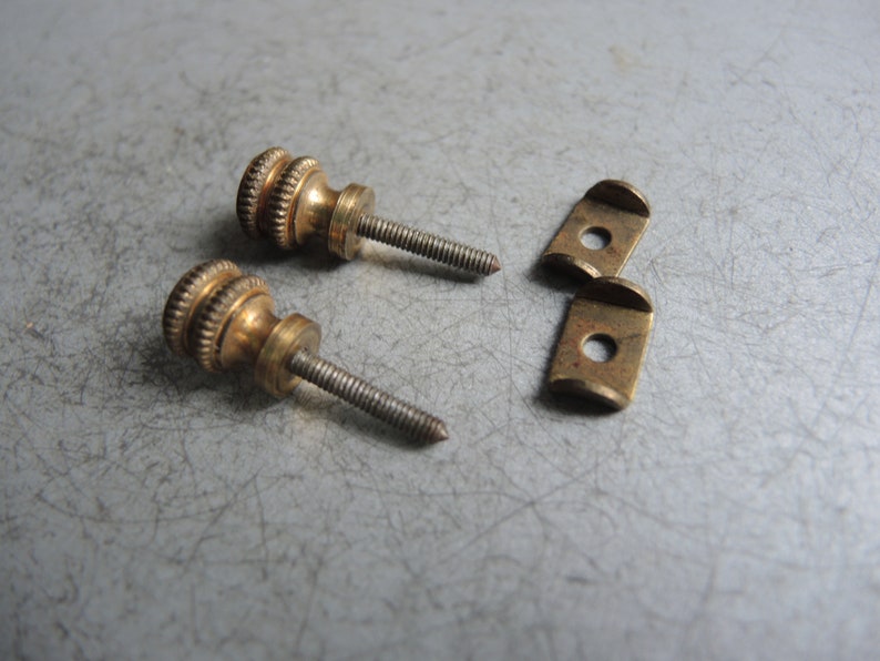 Set of Antique Brass Head Clock Movement Mount Fixation Screws / German ...