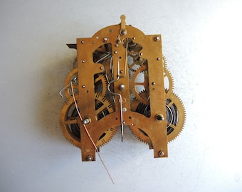 Genuine Antique Clock Solid Brass Movement Gustav Becker SILESIA P42 ...
