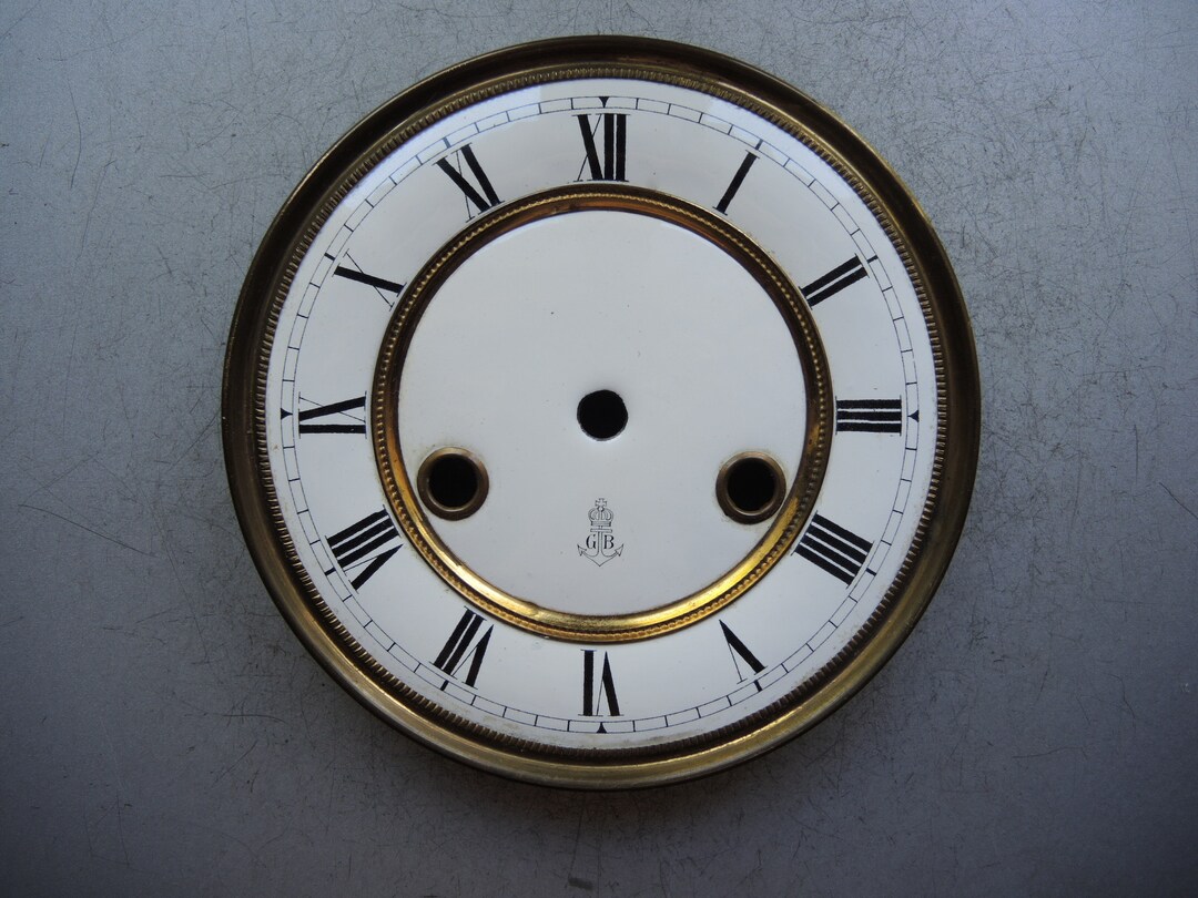 Genuine Antique Clock Solid Brass and Metal Porcelain Dial Gustav ...