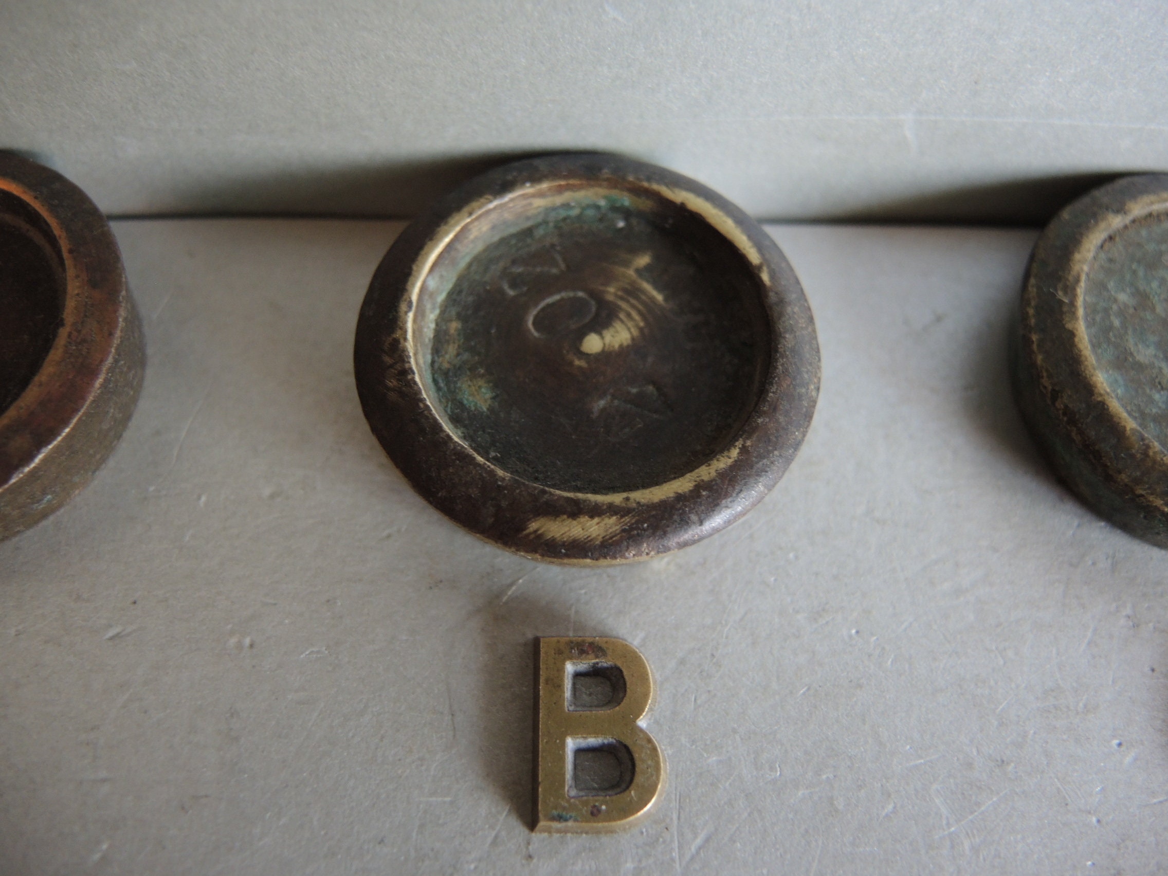 ONE Vintage Solid Brass Weight for Scale / 2 Oz Scale Weight / Brass ...