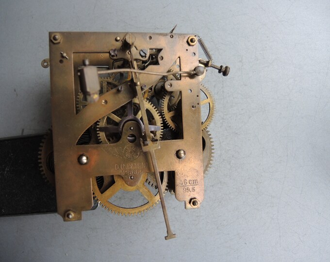 Genuine Antique Solid Brass and Metal Clock Movement Early KIENZLE ...