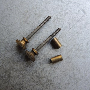 Set of Antique Brass Head Clock Movement Mount Fixation Screws / German ...