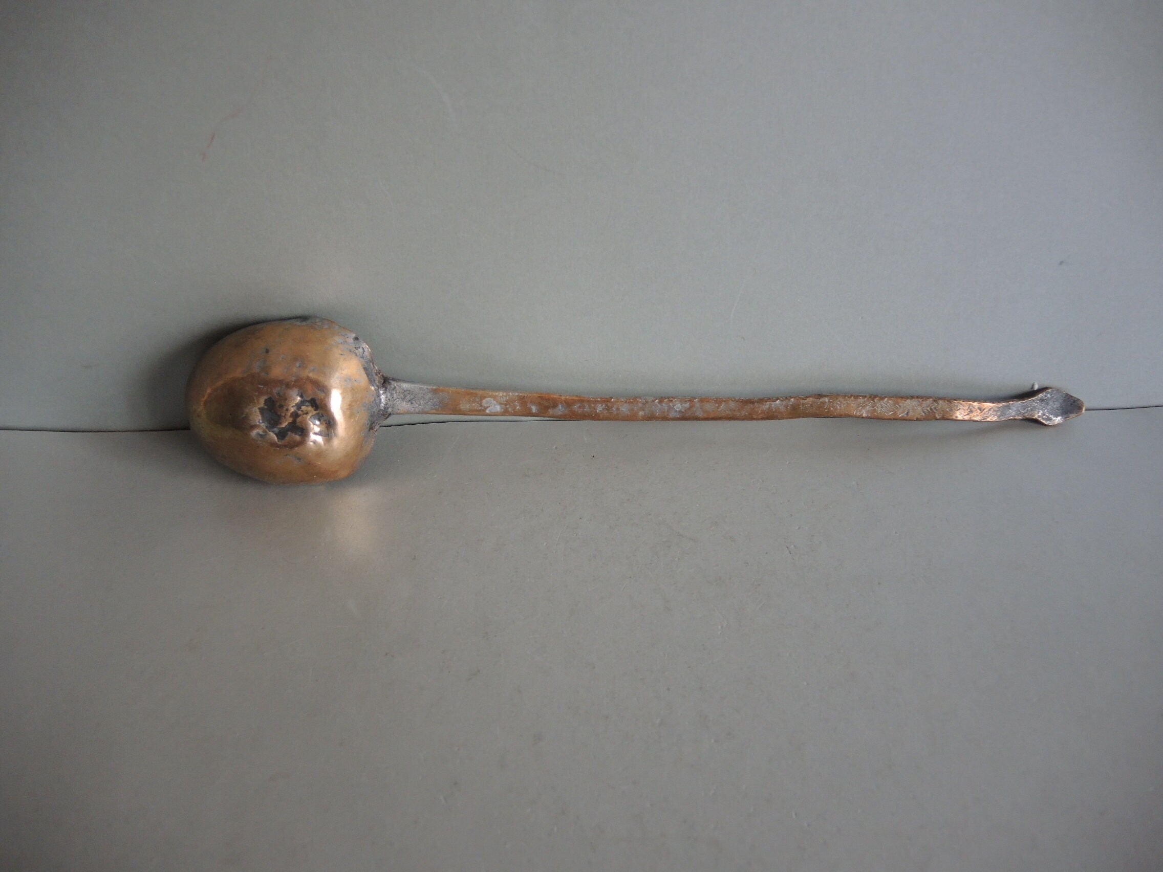 Antique Handmade Hammered Solid Copper Ladle Dipper Spoon With Long ...