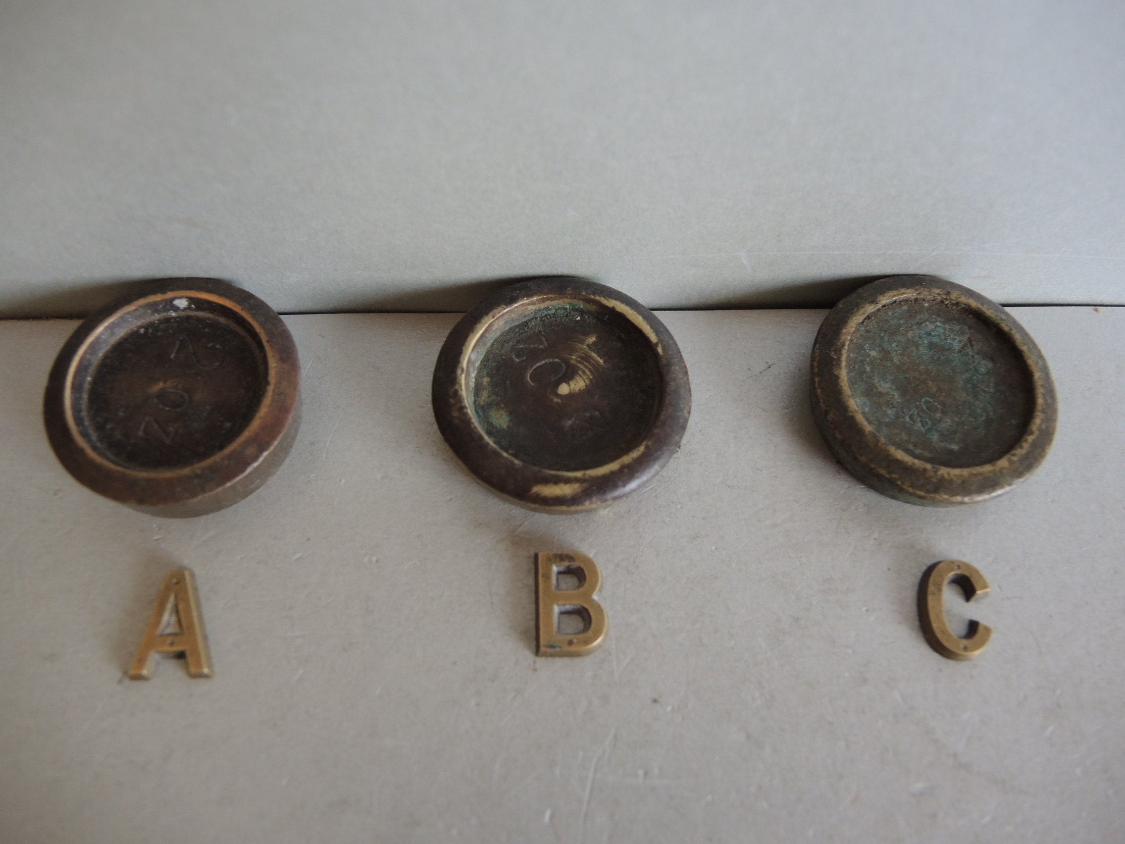 ONE Vintage Solid Brass Weight for Scale / 2 Oz Scale Weight / Brass ...