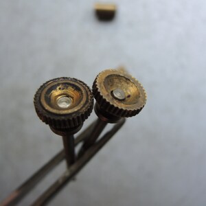 Set of Antique Brass Head Clock Movement Mount Fixation Screws / German ...