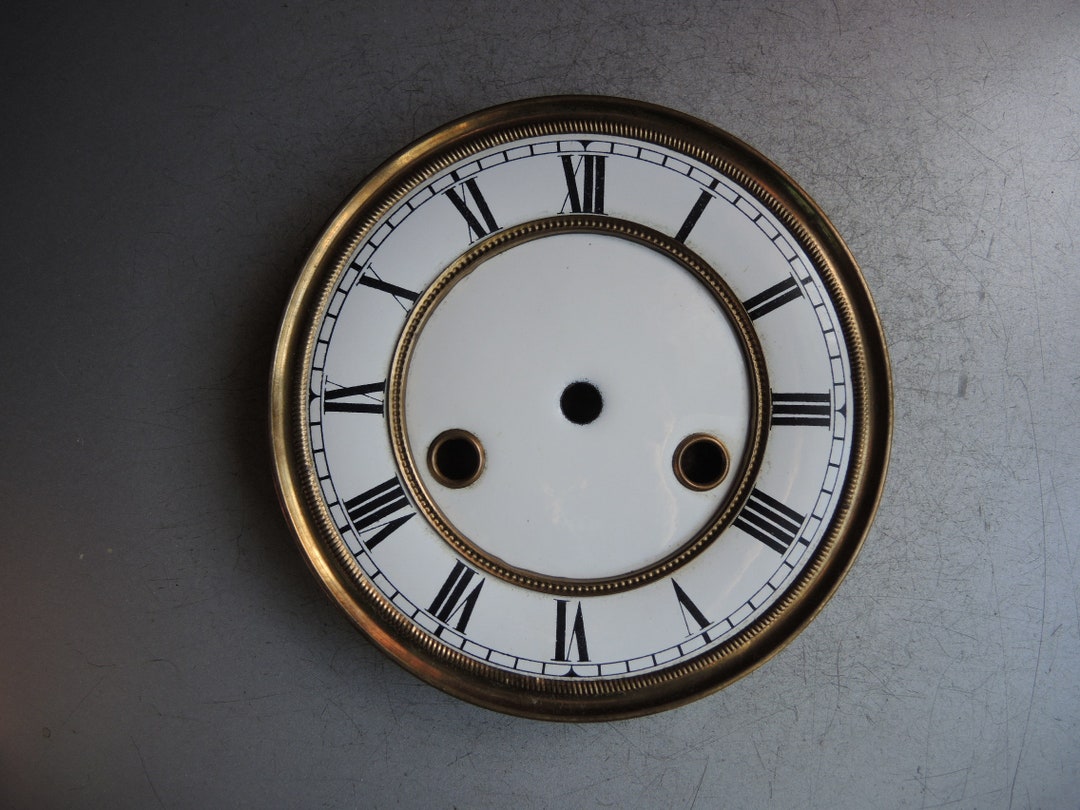 Genuine Antique Clock Solid Brass and Metal Porcelain Dial Gustav ...