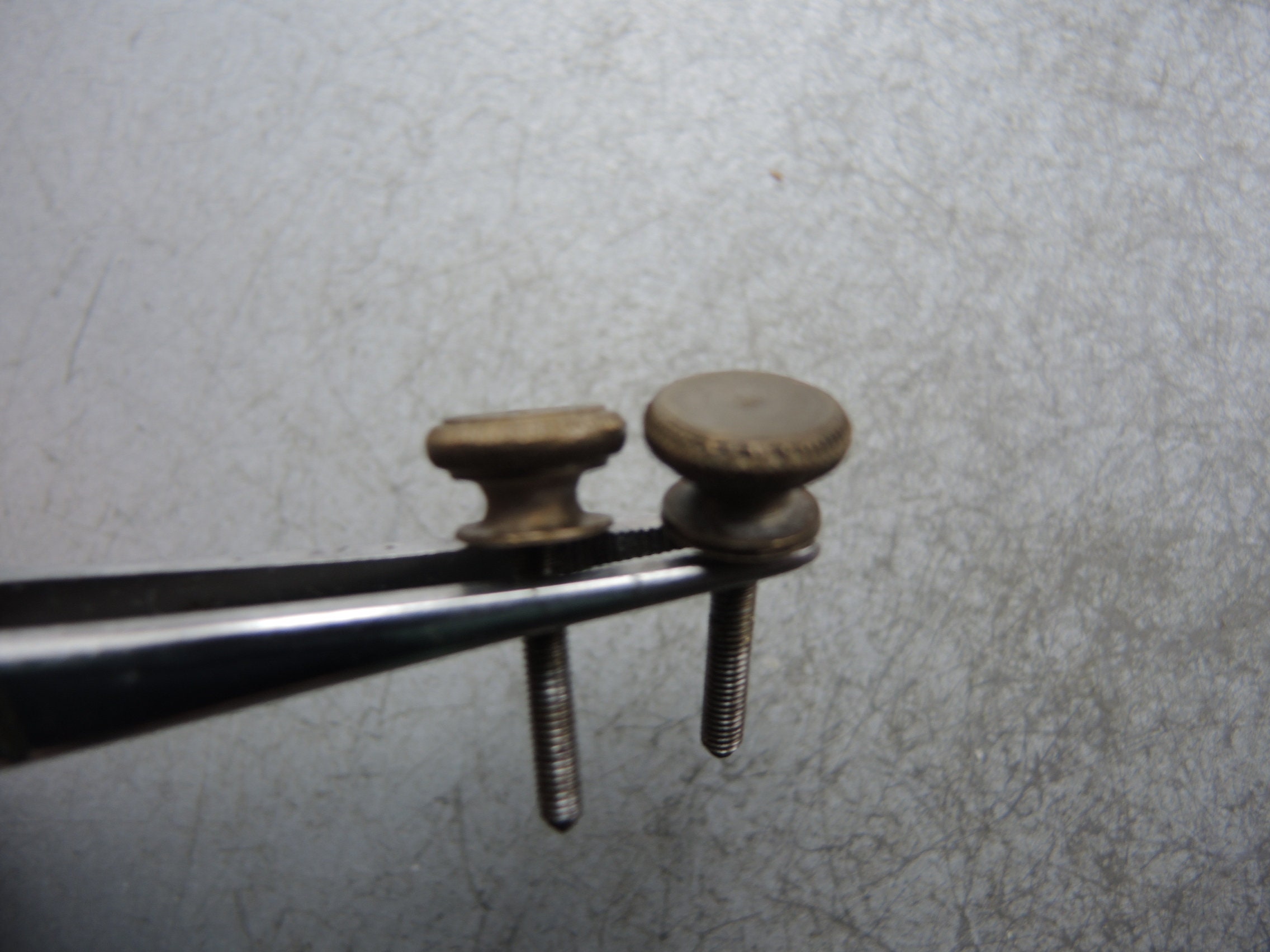 Set of Antique Brass Head Clock Movement Mount Fixation Screws / German ...