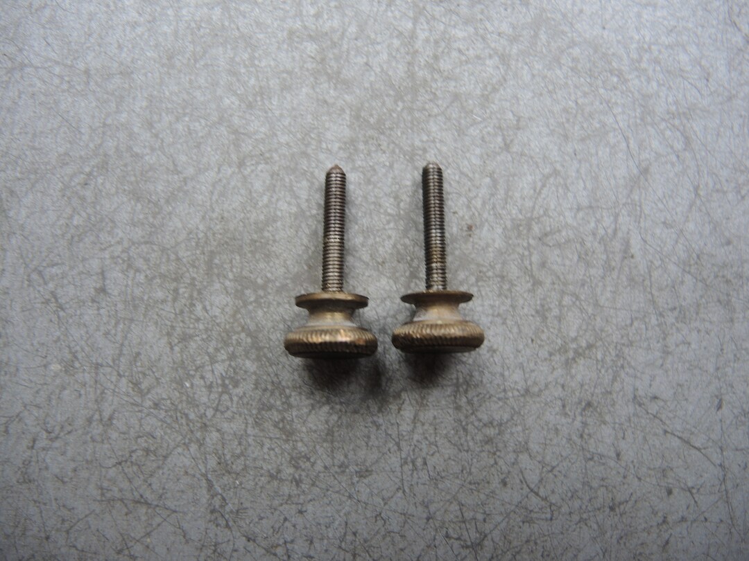 Set of Antique Brass Head Clock Movement Mount Fixation Screws / German ...