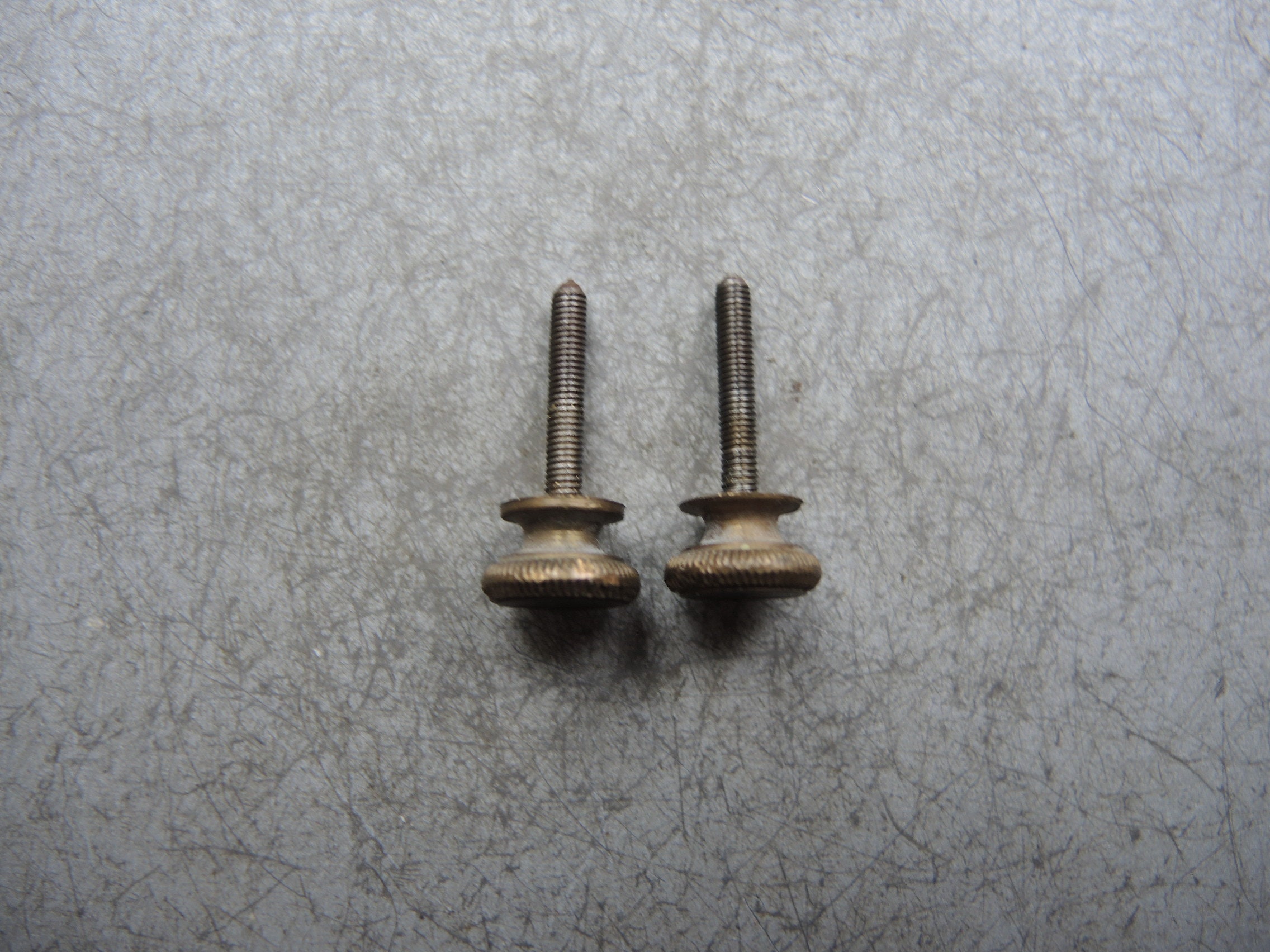 Set of Antique Brass Head Clock Movement Mount Fixation Screws / German ...