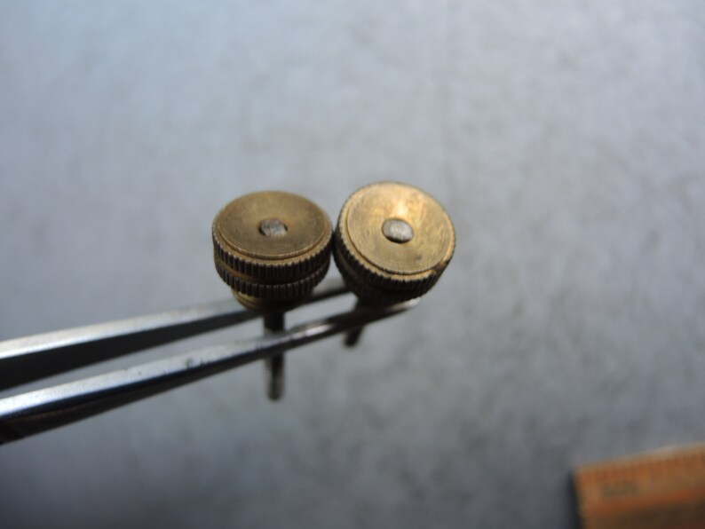 Set of Antique Brass Head Clock Movement Mount Fixation Screws / German ...
