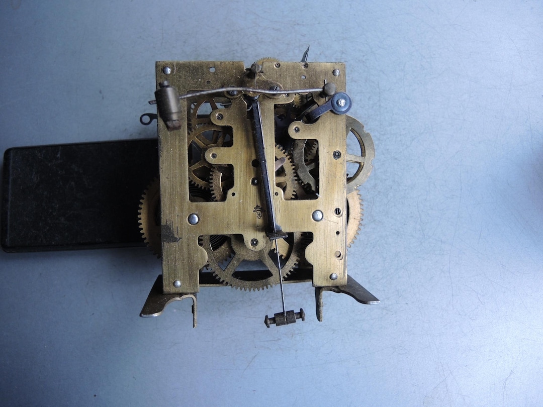 Genuine Antique Solid Brass and Metal Clock Movement PHS / German Wall ...