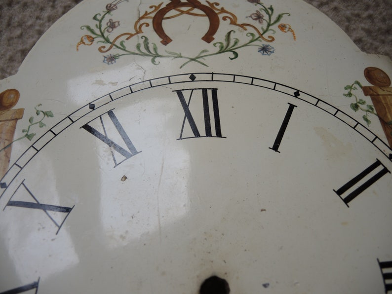 Antique 1800s Black Forest Clock Wooden Face Dial // Clock - Etsy