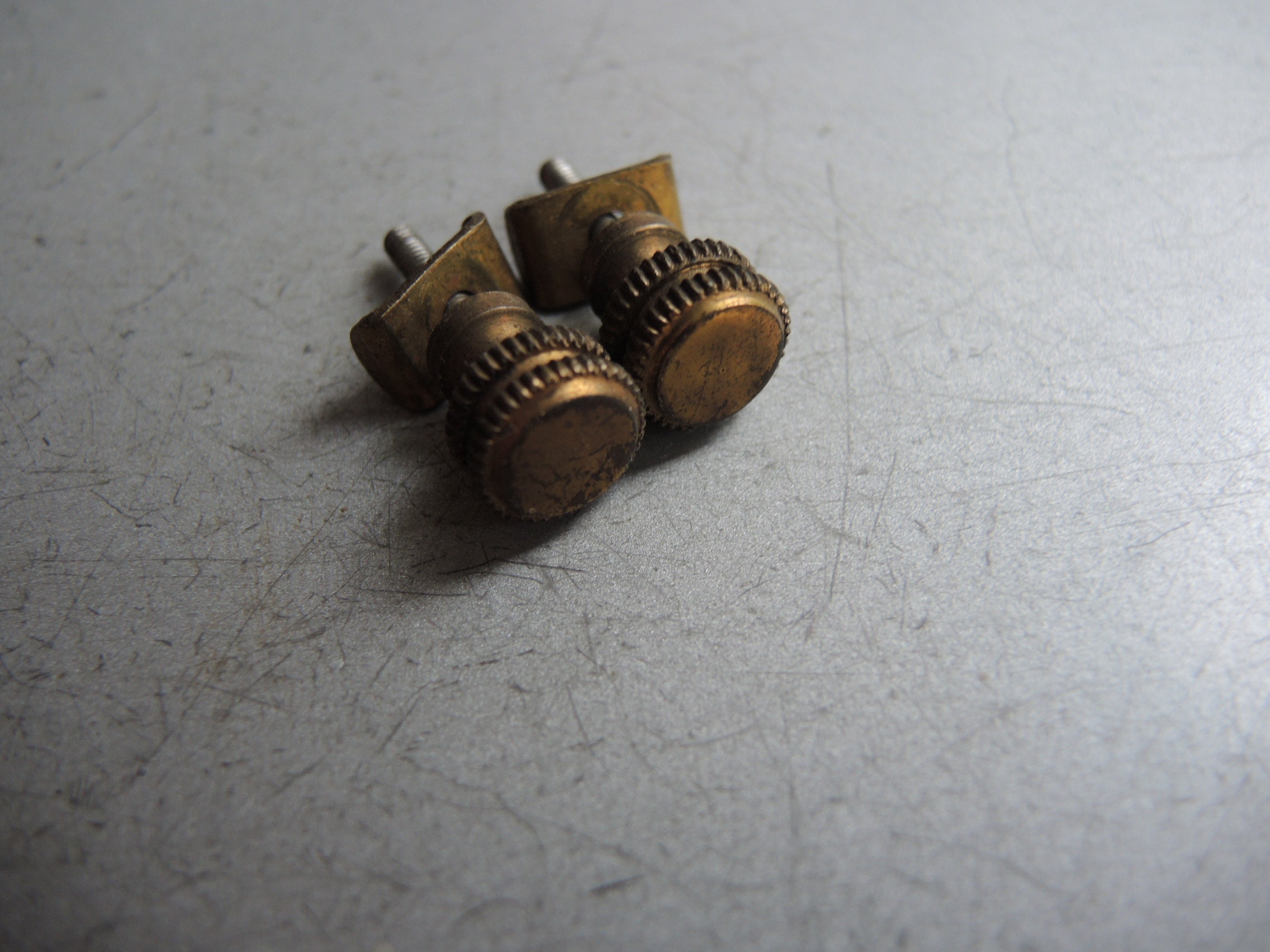Set of Antique Brass Head Clock Movement Mount Fixation Screws - Etsy