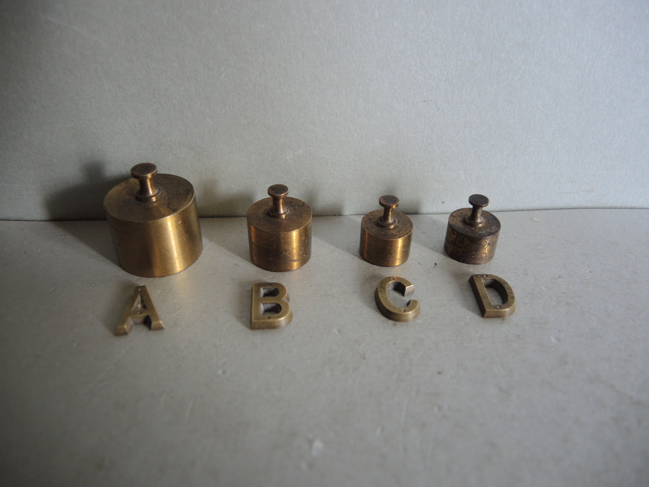 ONE Vintage Solid Brass Weight for Scale / Scale Weight / Brass Scale ...