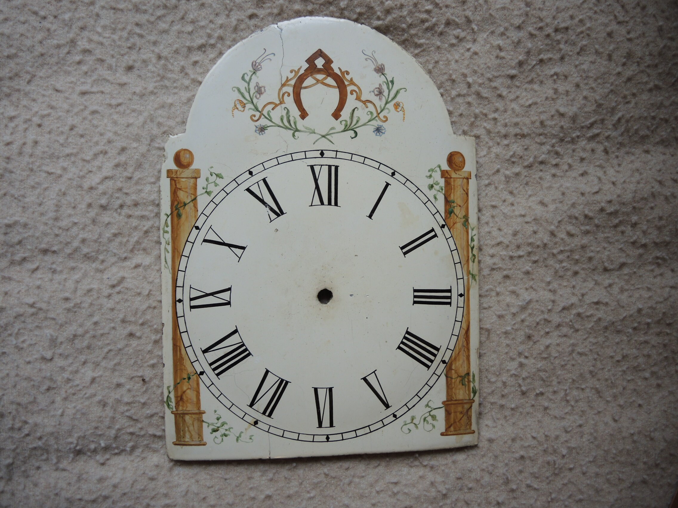 Antique 1800s Black Forest Clock Wooden Face Dial // Clock - Etsy