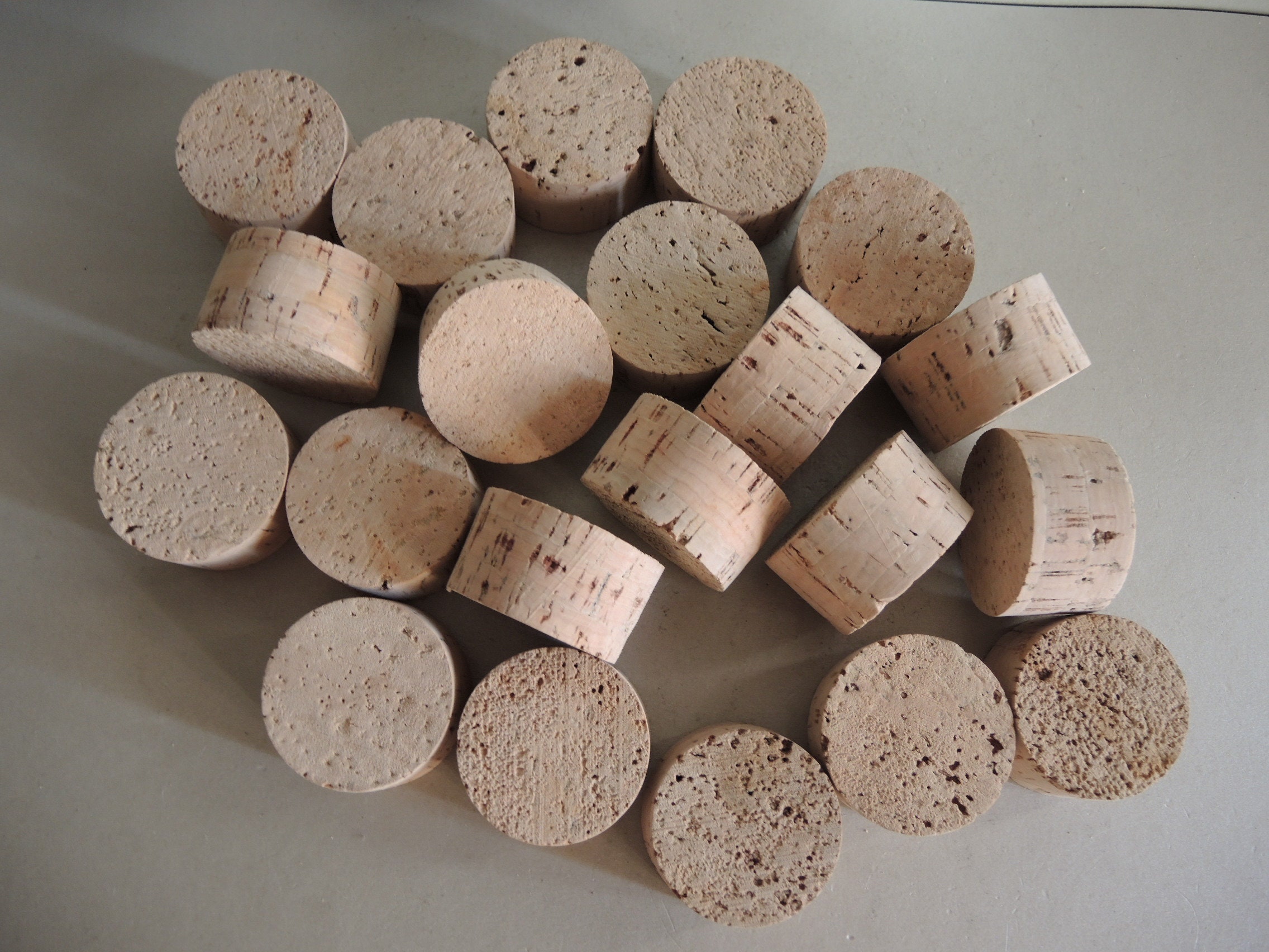 Set of 21 Unused Large Tapered Corks Bung Stopper / Organic Cork / Real ...