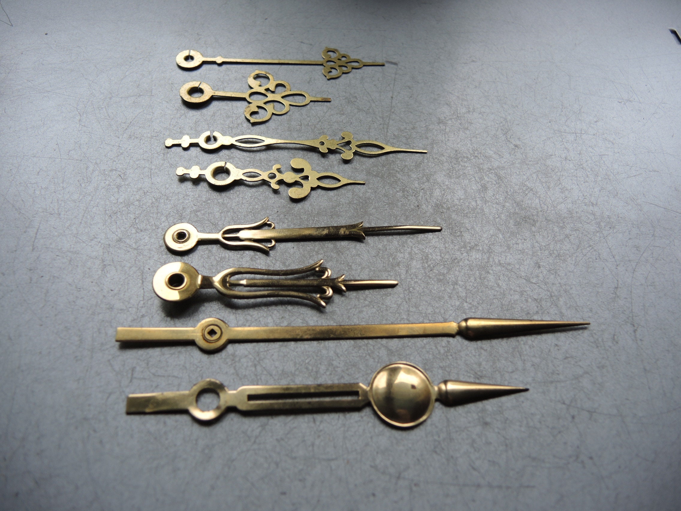 4 Sets Vintage Brass Metal Clock Hands From Chime Mantle Black - Etsy