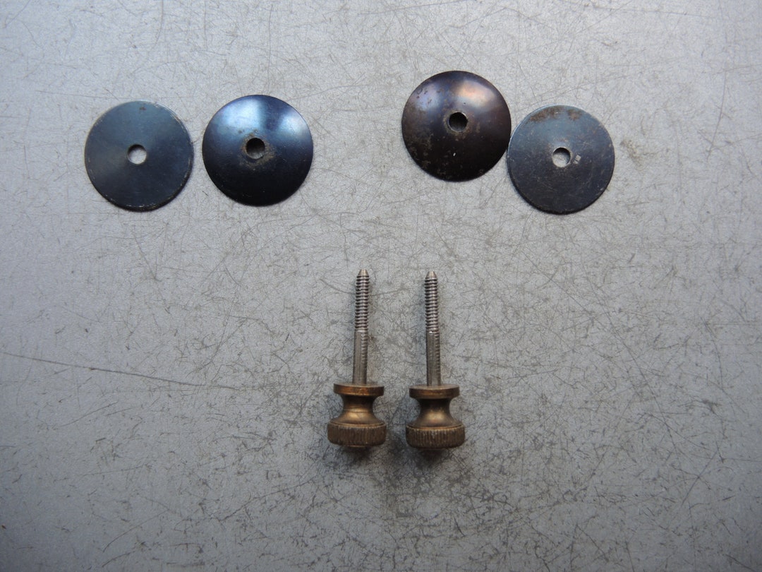 Set of Antique Brass Head Clock Movement Mount Fixation Screws / German ...