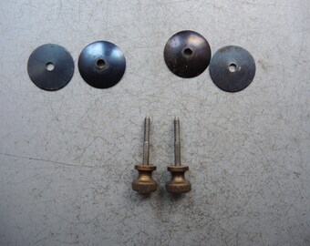 Set of Antique Brass Head Clock Movement Mount Fixation Screws / German ...