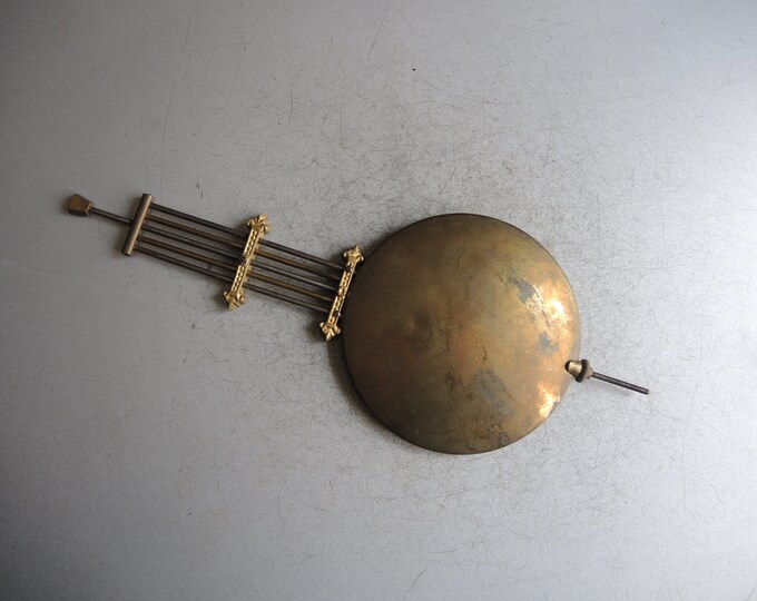Antique Solid Brass and Metal Clock Pendulum From Gustav Becker ...