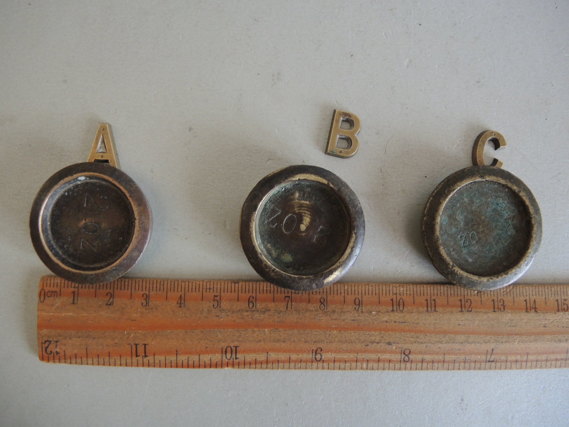 ONE Vintage Solid Brass Weight for Scale / 2 Oz Scale Weight / Brass ...