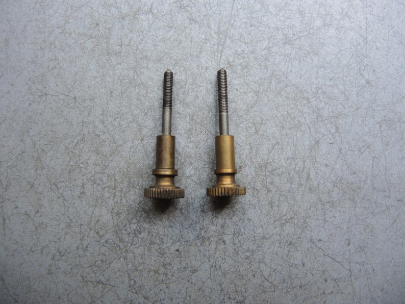 Set of Antique Brass Head Clock Movement Mount Fixation Screws / German ...