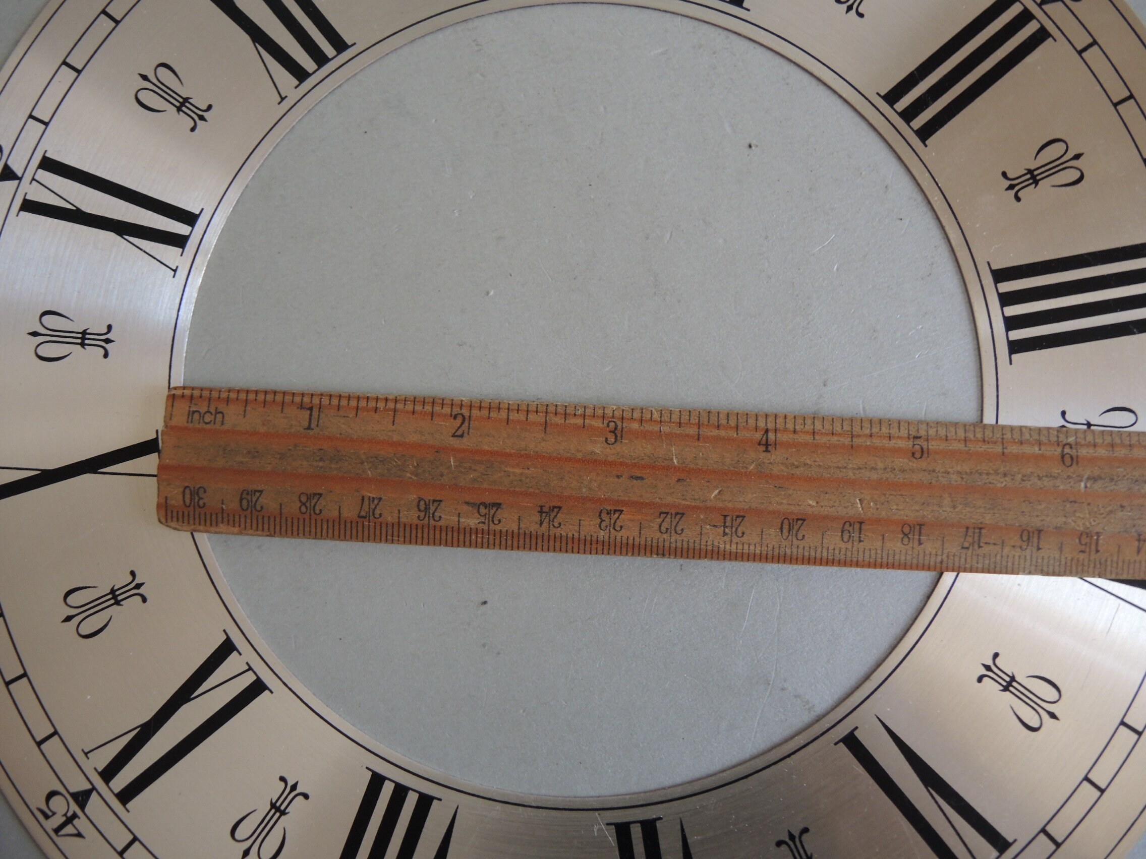 2x Vintage NOS German Clock Dial Face / Round Brass Dials / Clock Parts ...