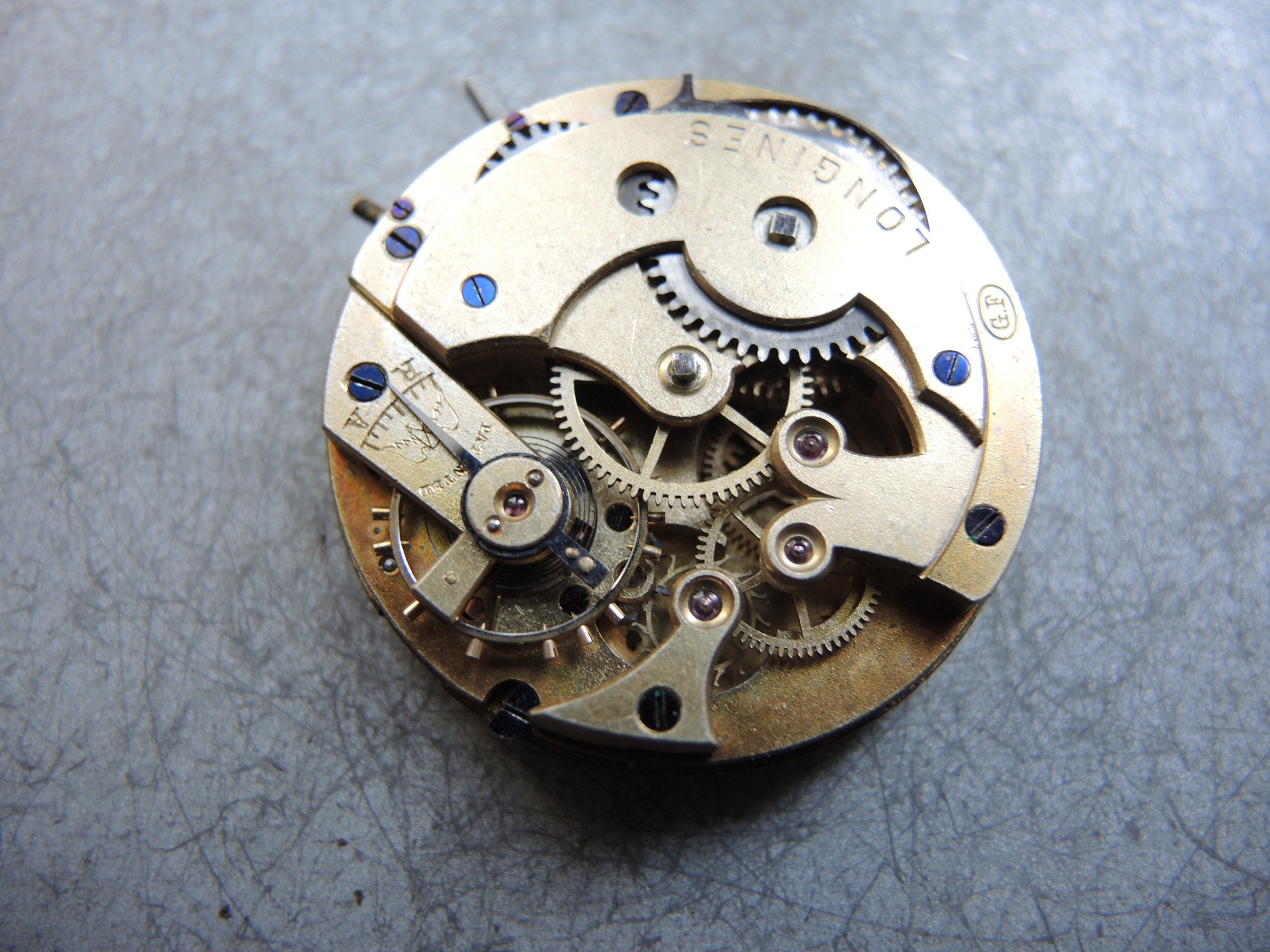 Antique Pocket Watch LONGINES Movement / OMEGA IWC Rolex / Steampunk ...