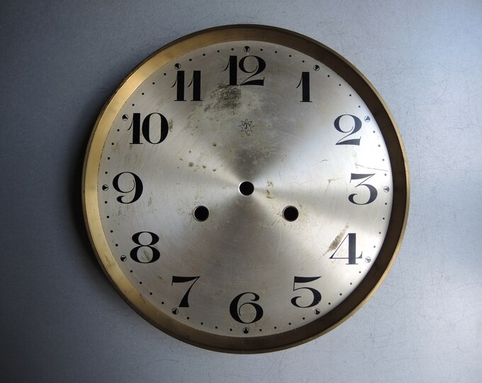 Genuine Antique Brass and Metal Clock Dial JUNGHANS 1920s // German ...