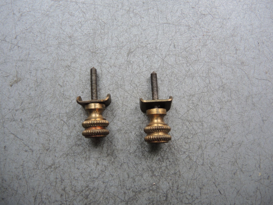 Set of Antique Brass Head Clock Movement Mount Fixation Screws / German ...