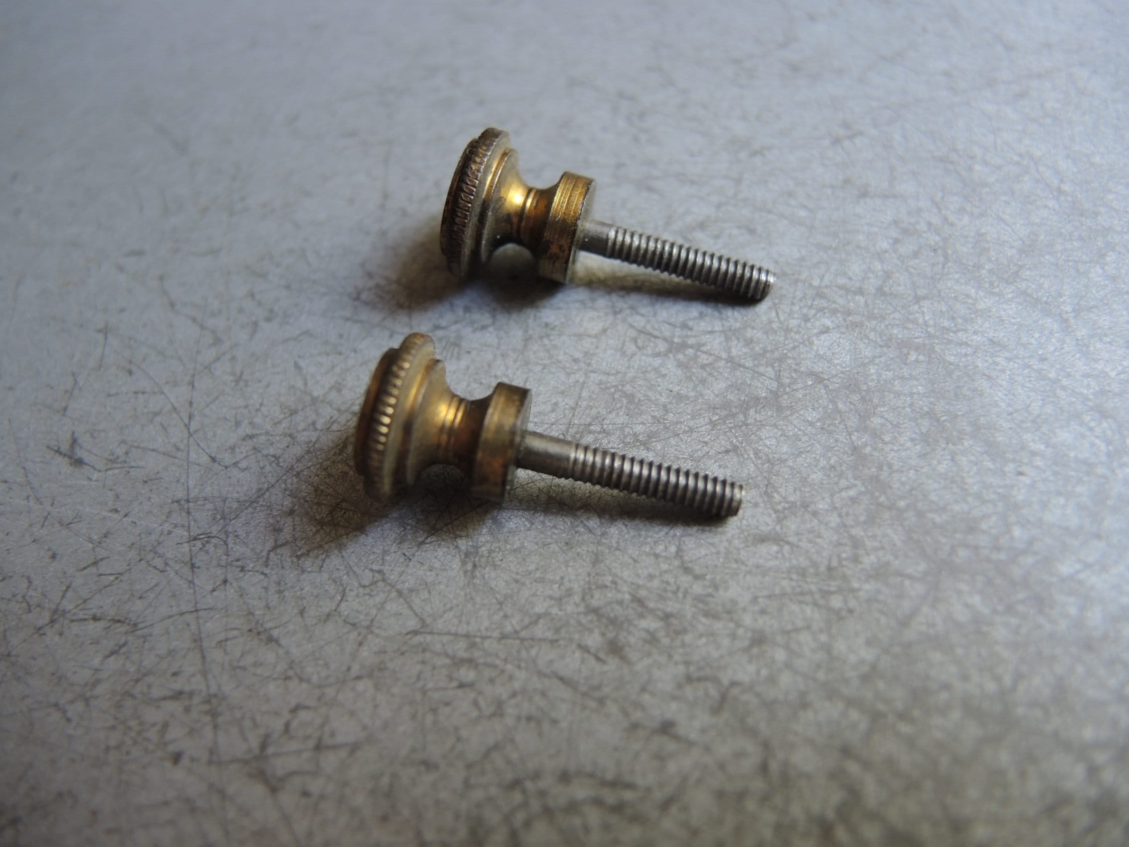 Set of Antique Brass Head Clock Movement Mount Fixation Screws / German ...