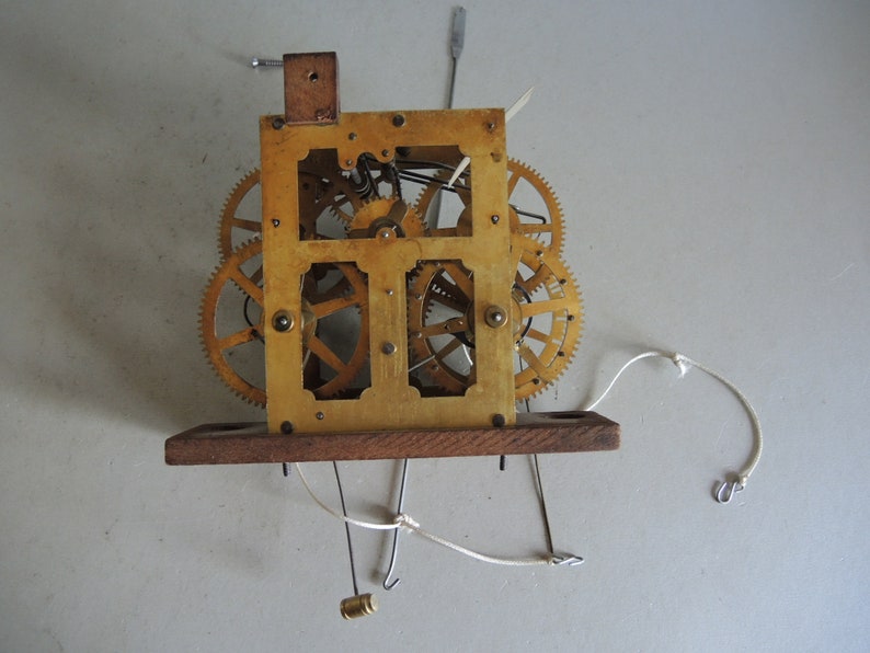 Antique 1800s American Wall Clock Waterbury Movement / Steampunk Art ...