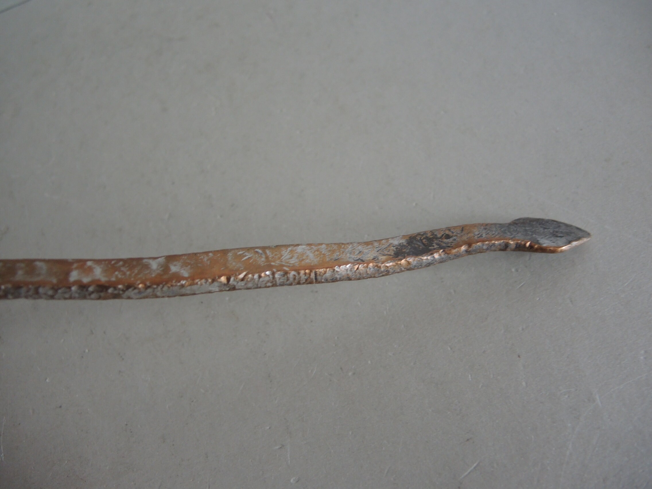 Antique Handmade Hammered Solid Copper Ladle Dipper Spoon With Long ...