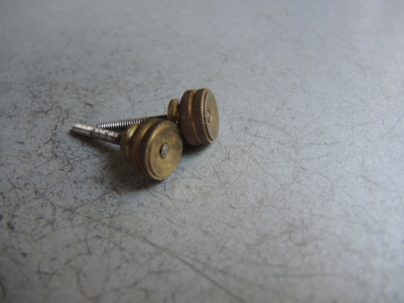 Set of Antique Brass Head Clock Movement Mount Fixation Screws / German ...
