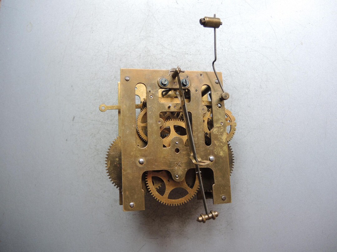 Genuine Antique Solid Brass and Metal Clock Movement HAC / German Wall ...