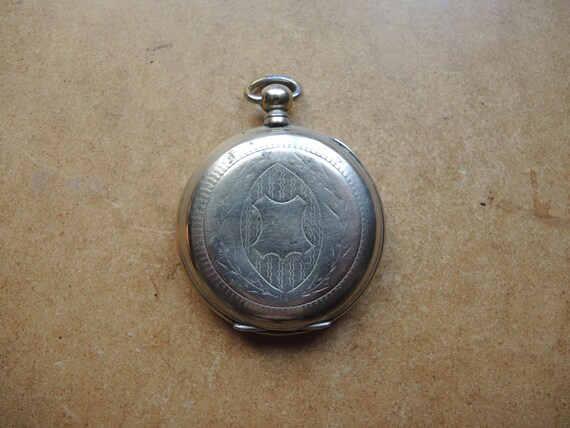 Antique SWISS made Silver color plated pocket watch … - Gem