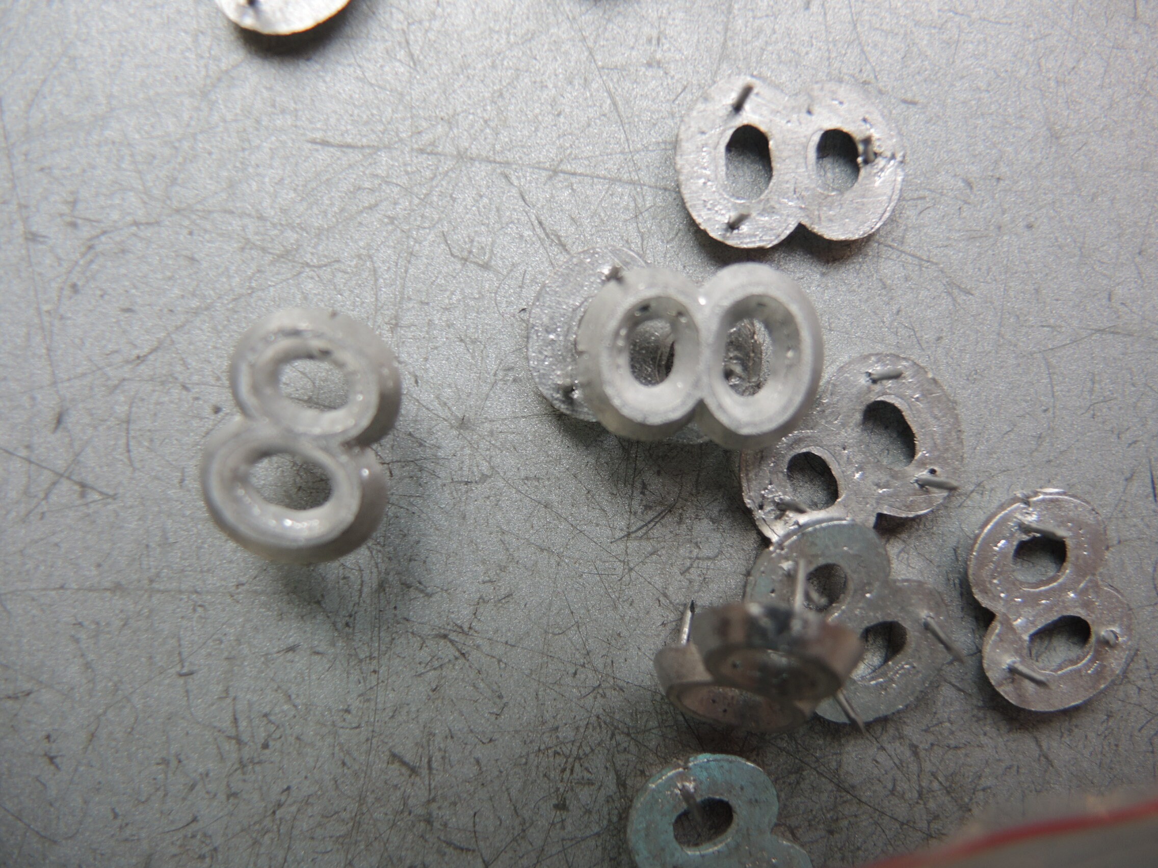 Large Job Lot Set Vintage Silver Color Anti Magnetic Metal Alloy ...