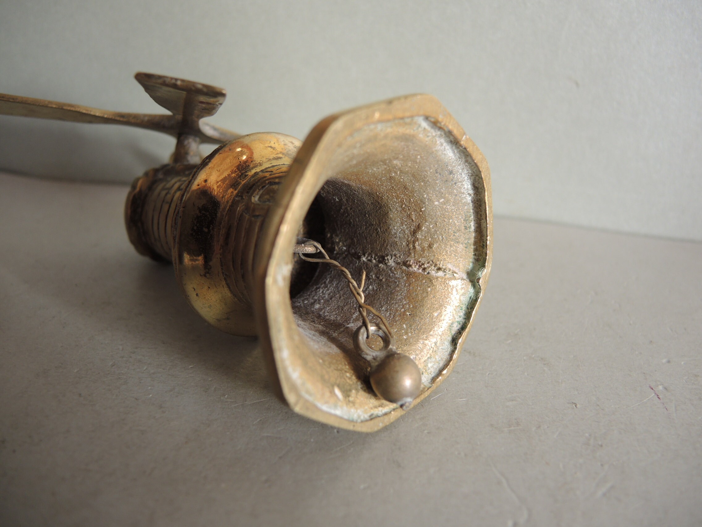 Vintage Solid Brass Bronze Decorative Windmill Bell / Souvenir Bell ...