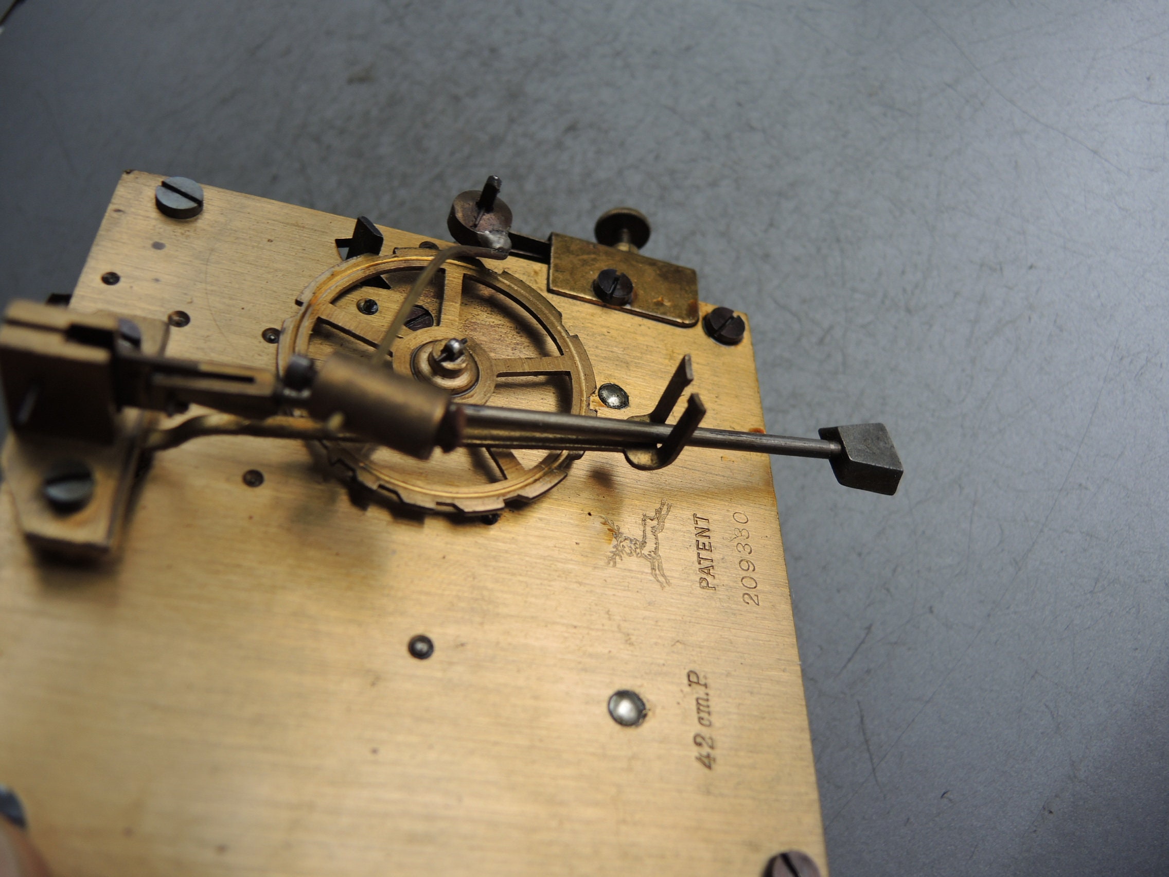 Genuine Antique Solid Brass and Metal Clock Movement Tobias Bauerle ...