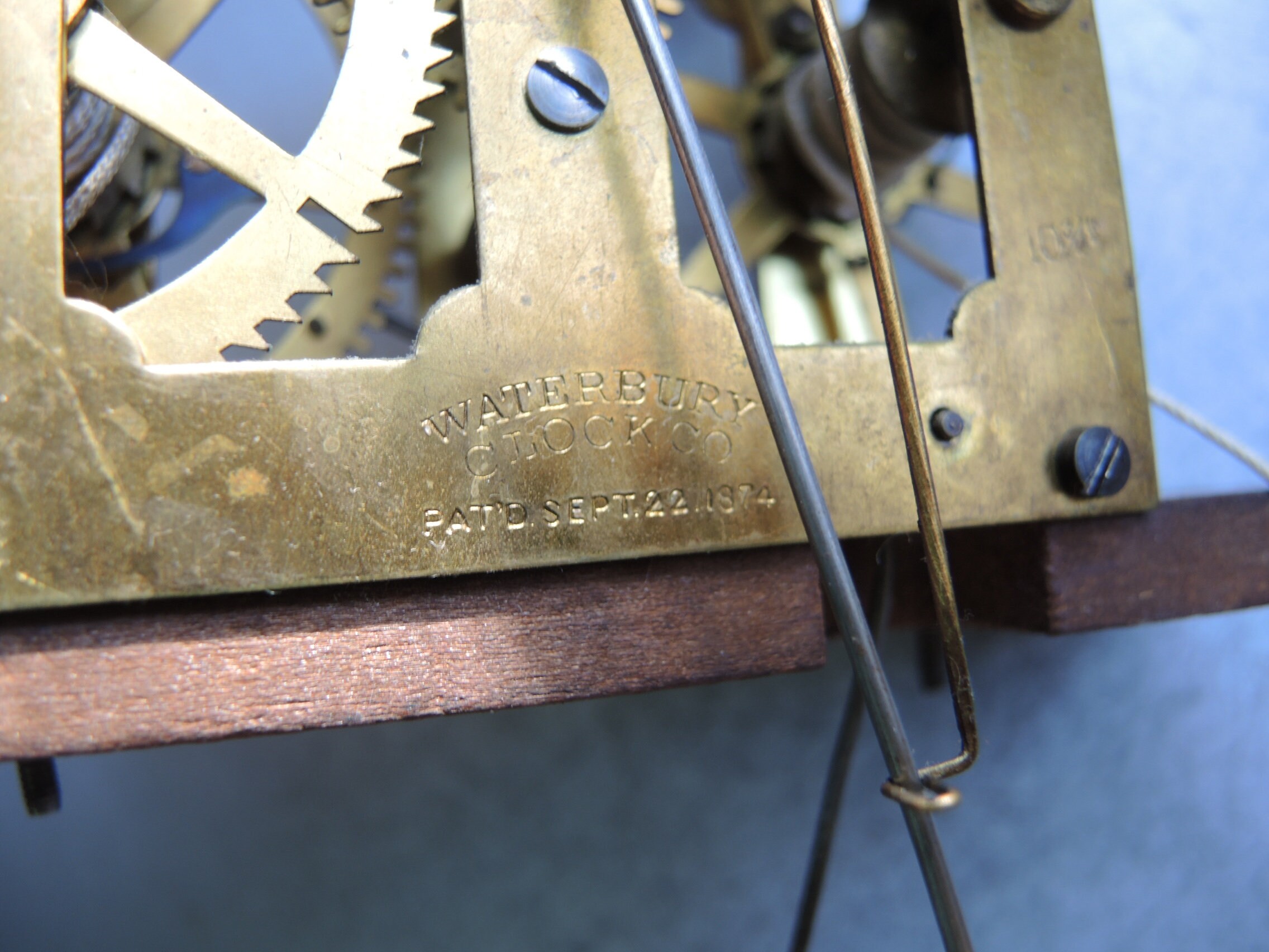 Antique 1800s American Wall Clock Waterbury Movement / Steampunk Art ...