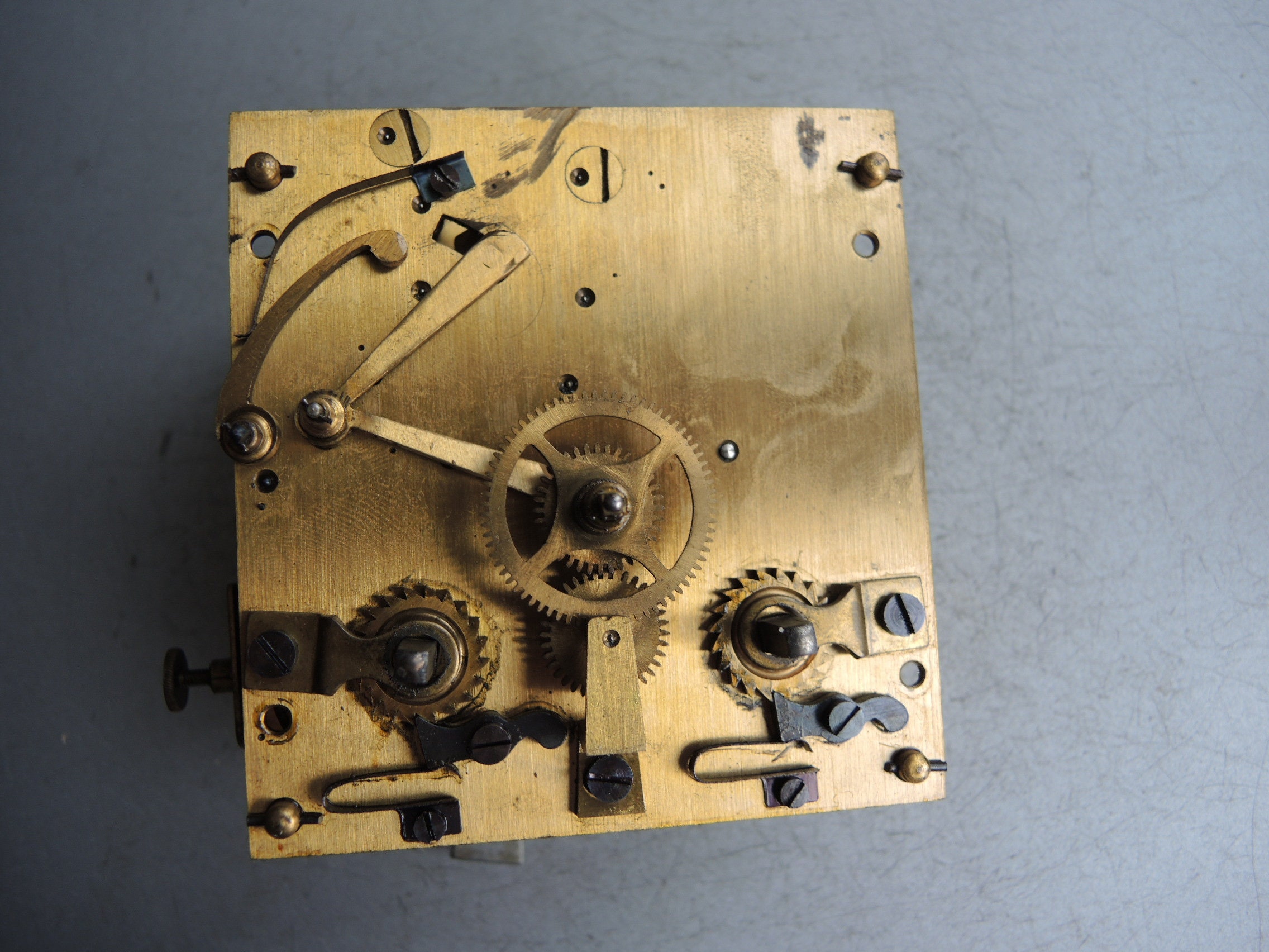 Genuine Antique Solid Brass and Metal Clock Movement Tobias Bauerle ...